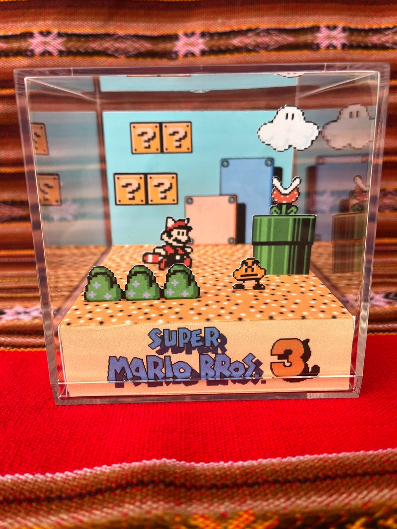 Super Mario Bros 3 Cube Diorama - Etsy