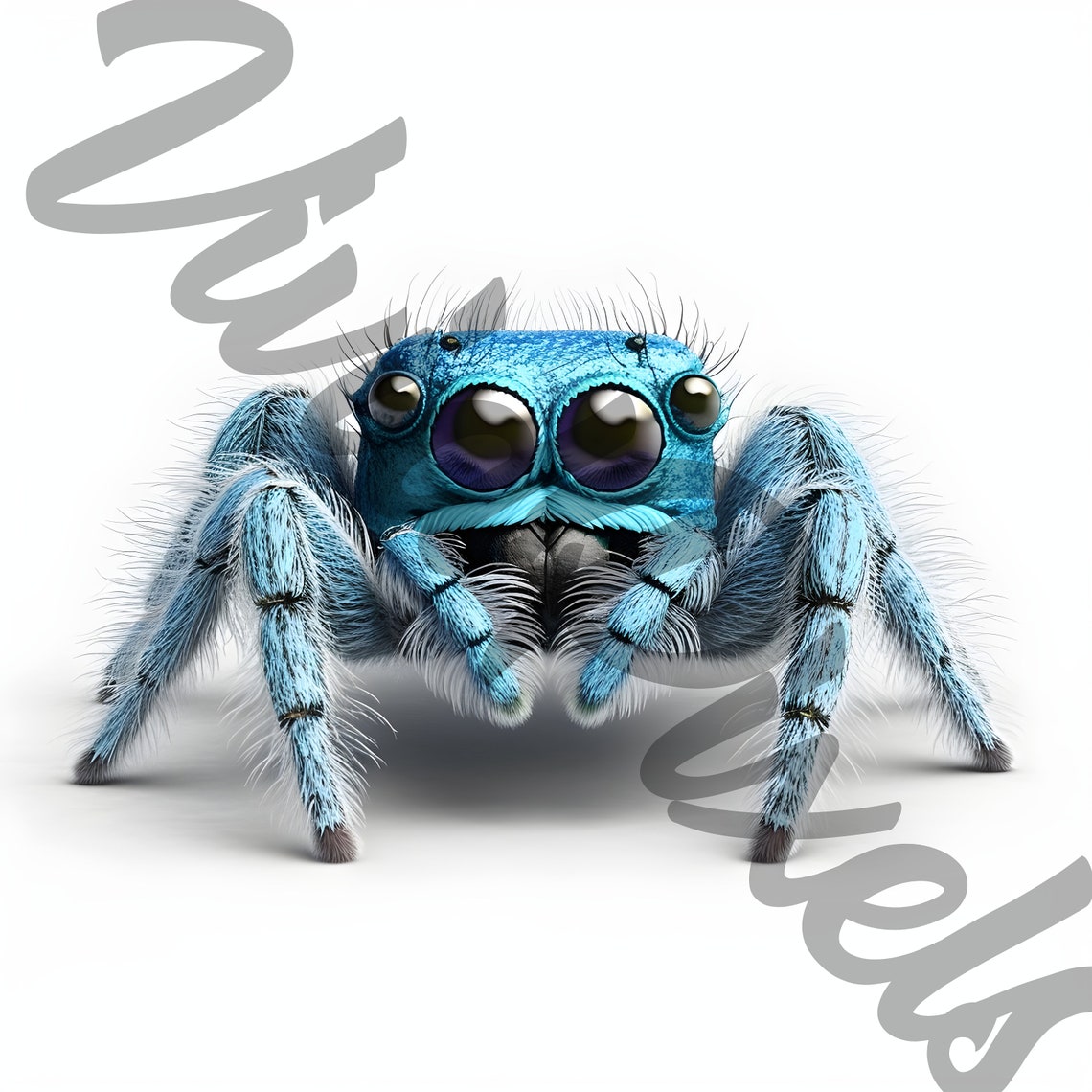 50 Colorful Jumping Spider PNG Clipart, Watercolor Spider Clip Art ...