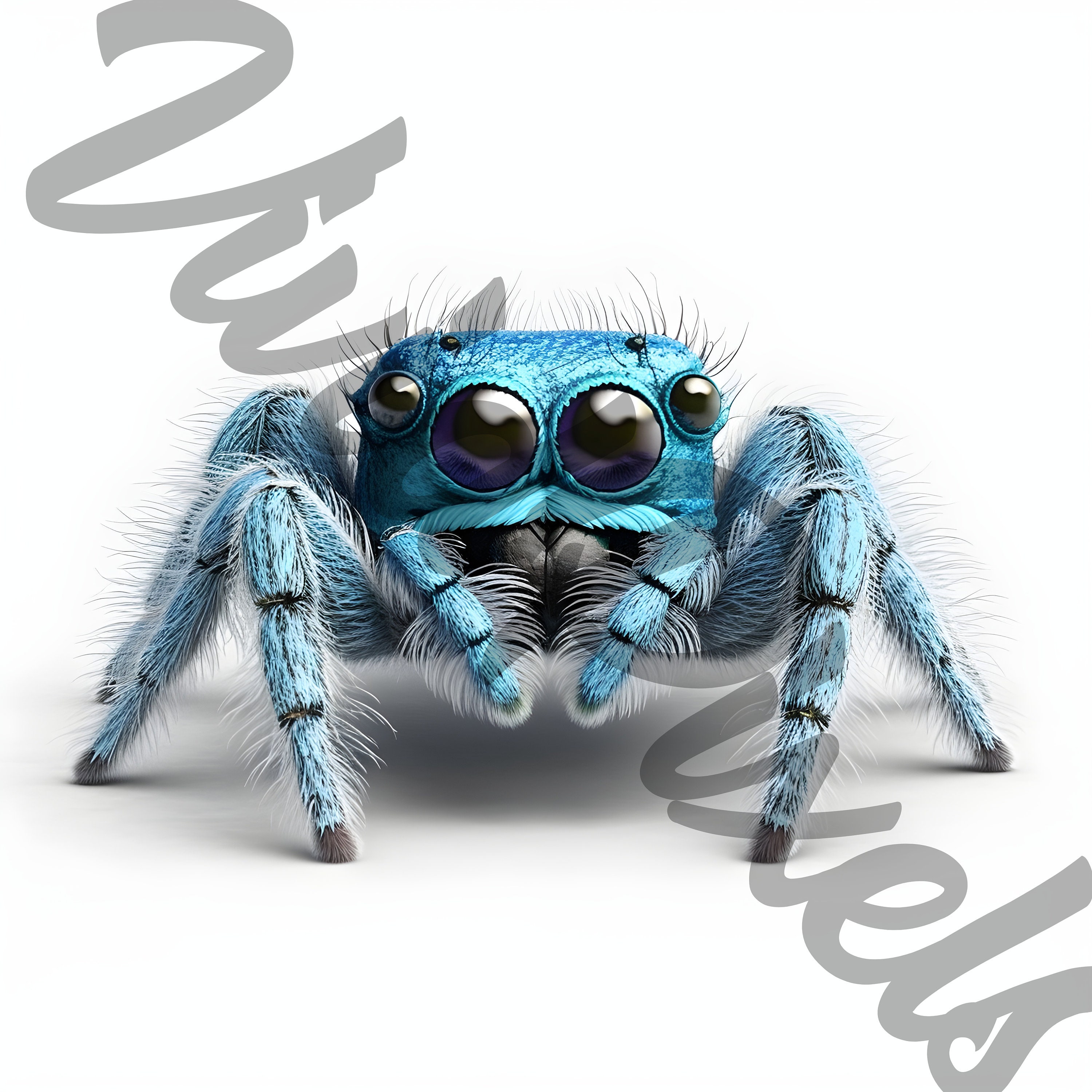 50 Colorful Jumping Spider PNG Clipart, Watercolor Spider Clip Art ...