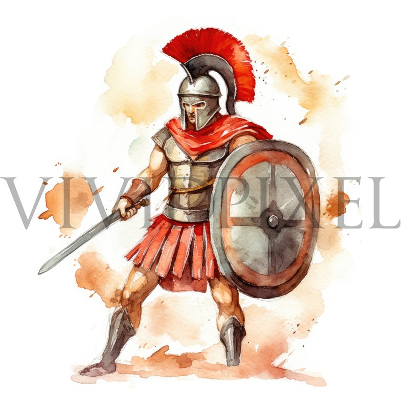 40 PNG Watercolor Soldiers Ancient Rome Clipart, Ancient Rome Army Png ...