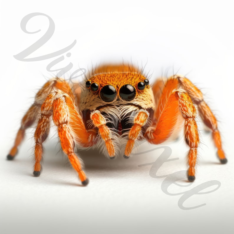 60 Colorful Jumping Spider PNG Clipart, Watercolor Spider Clip Art ...