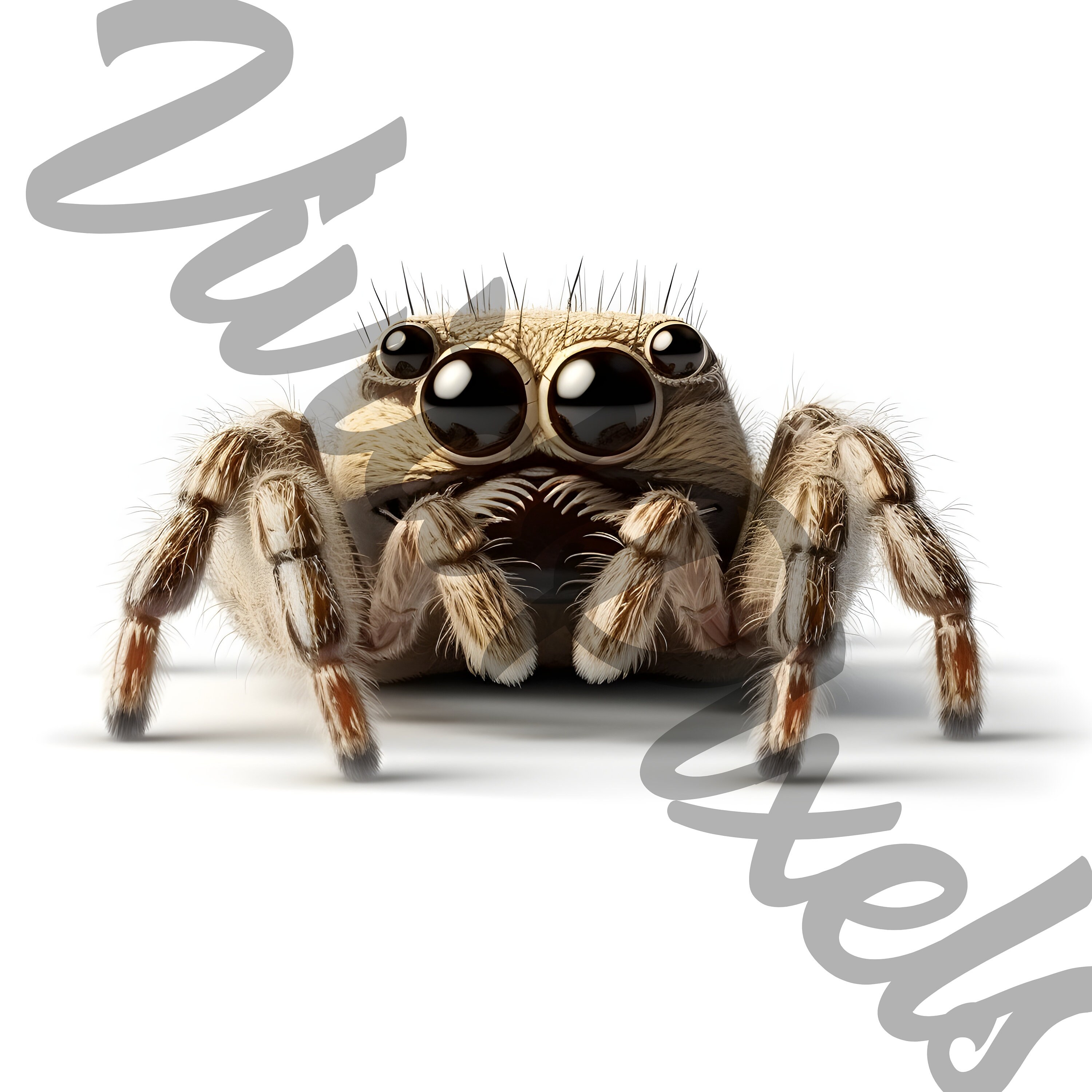 50 Colorful Jumping Spider PNG Clipart, Watercolor Spider Clip Art ...