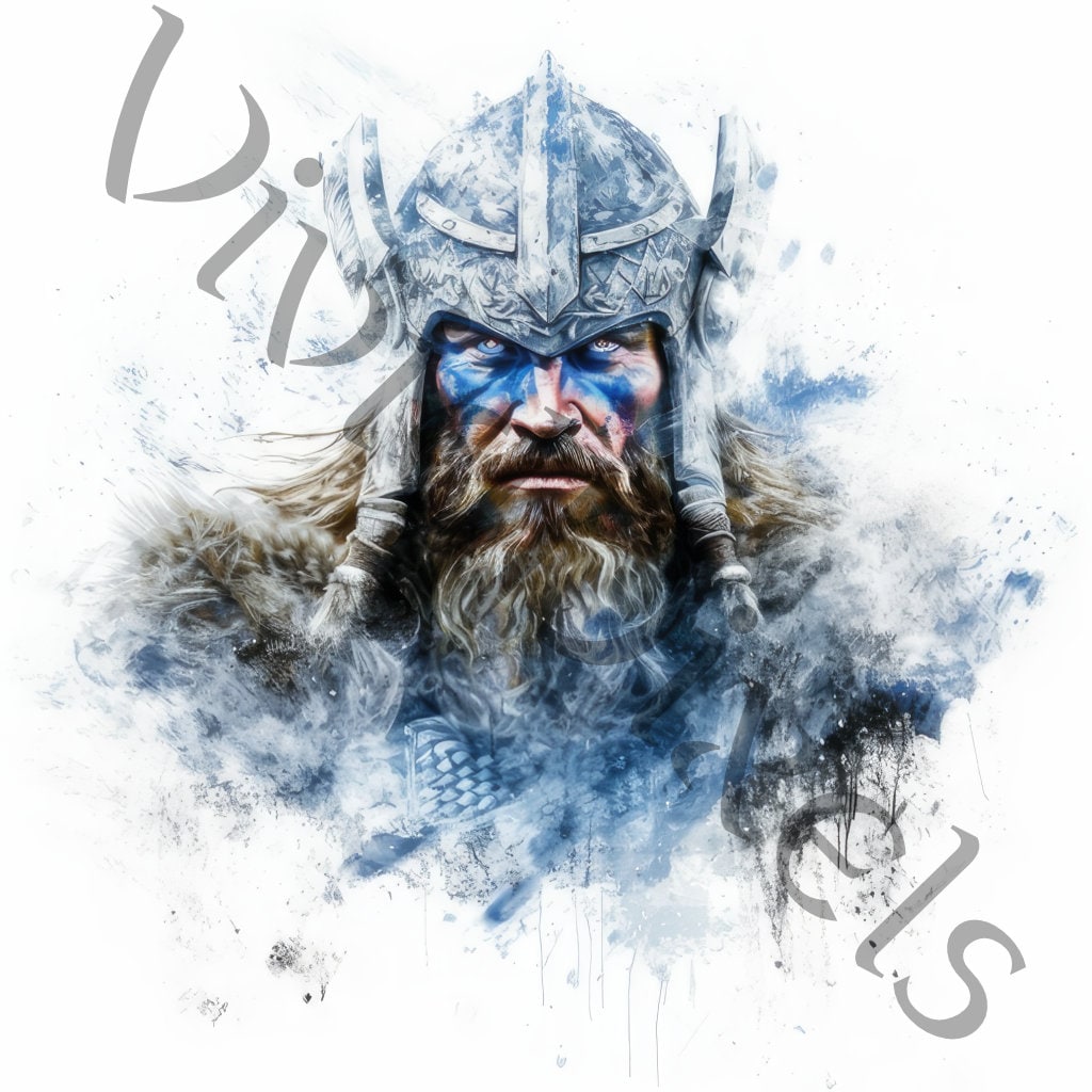 40 Watercolor Viking Warriors Clipart, Colorful Warriors, Nordic Thor ...