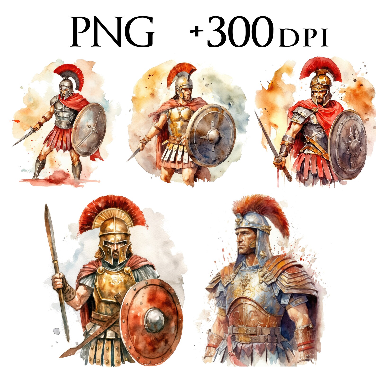 40 PNG Watercolor Soldiers Ancient Rome Clipart, Ancient Rome Army Png ...