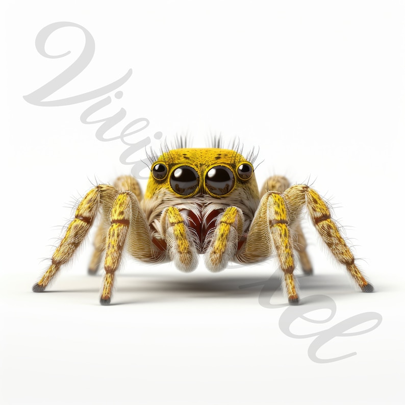 60 Colorful Jumping Spider PNG Clipart, Watercolor Spider Clip Art ...