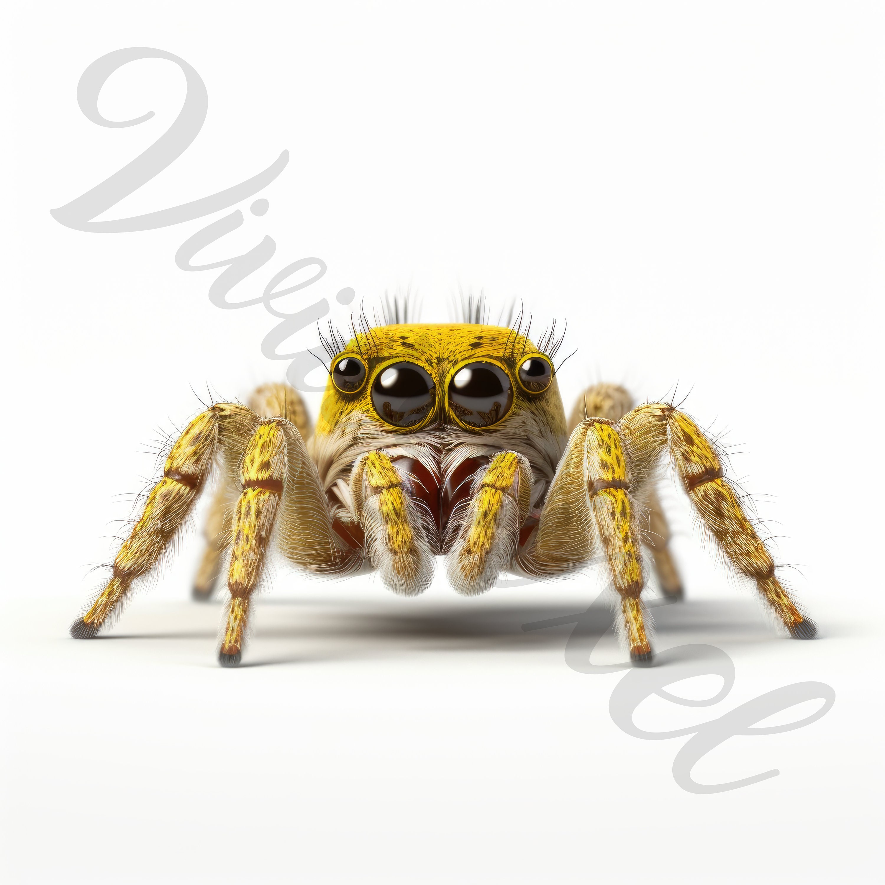 60 Colorful Jumping Spider PNG Clipart, Watercolor Spider Clip Art ...
