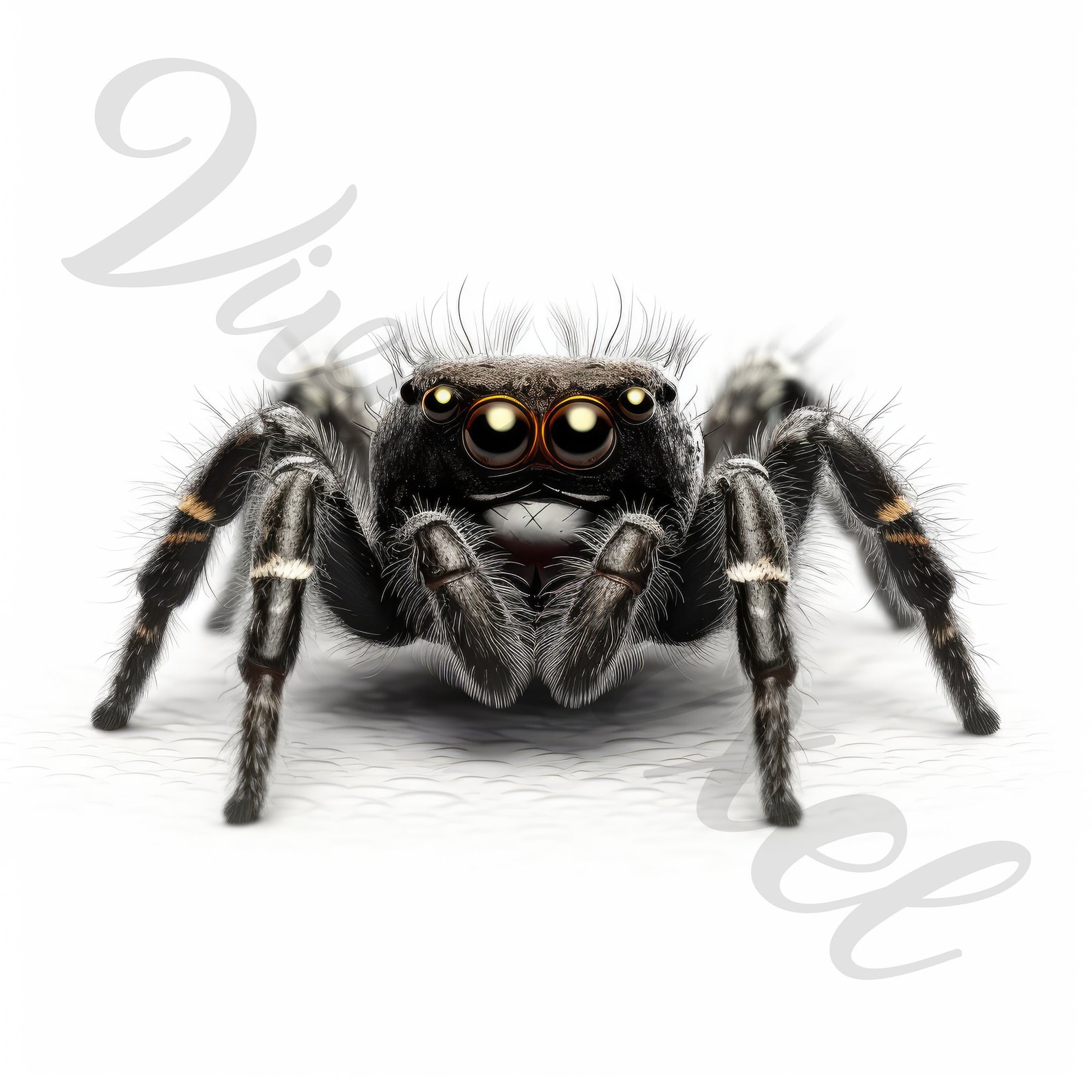 60 Colorful Jumping Spider PNG Clipart, Watercolor Spider Clip Art ...