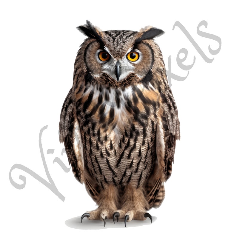 70 Colorful Furry Owls PNG Clipart, Watercolor Owls Clip Art, Cute ...