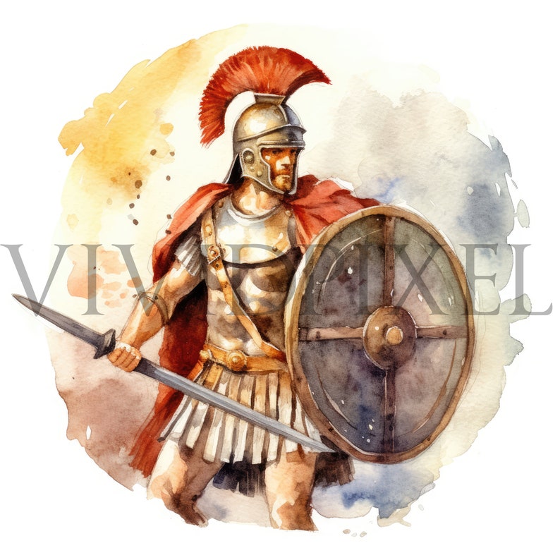 40 PNG Watercolor Soldiers Ancient Rome Clipart, Ancient Rome Army Png ...