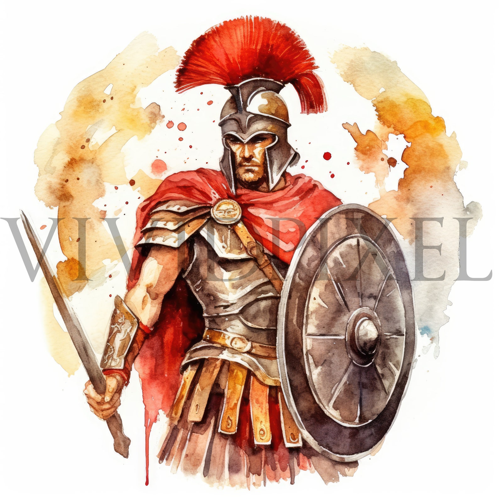40 PNG Watercolor Soldiers Ancient Rome Clipart, Ancient Rome Army Png ...