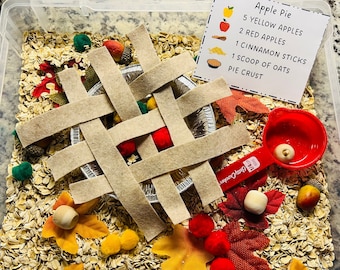 Apple Pie Math Sensory Bin Printables | Small Group Activities - Etsy