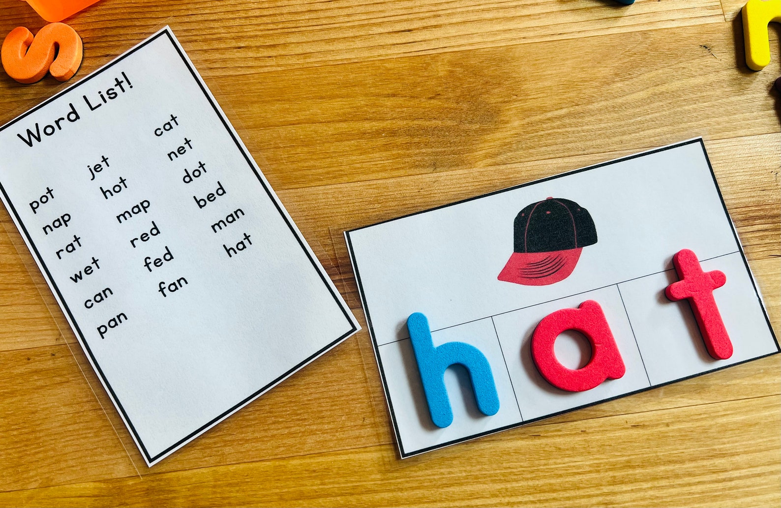 CVC Word Building Task Box Kindergarten Word Building Task Box ...