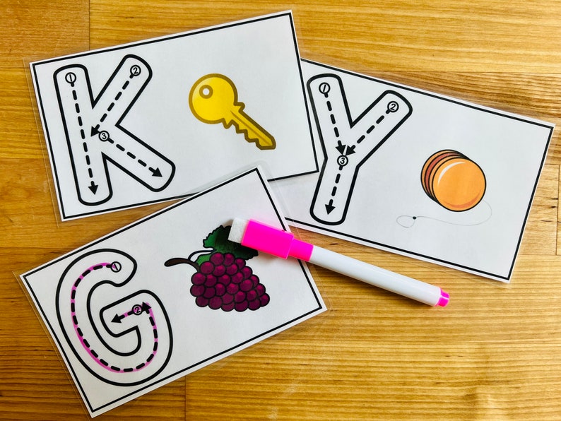 Alphabet Tracing Task Box: Homeschool Kindergarten Letter Practice - Etsy