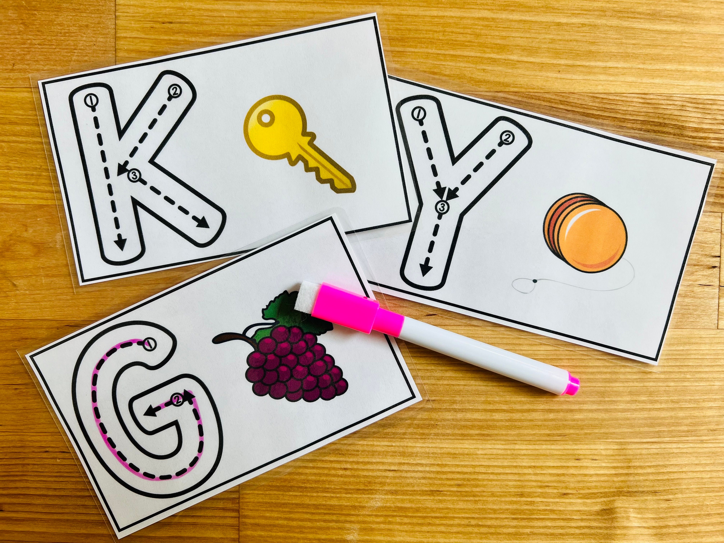Alphabet Tracing Task Box: Homeschool Kindergarten Letter Practice - Etsy