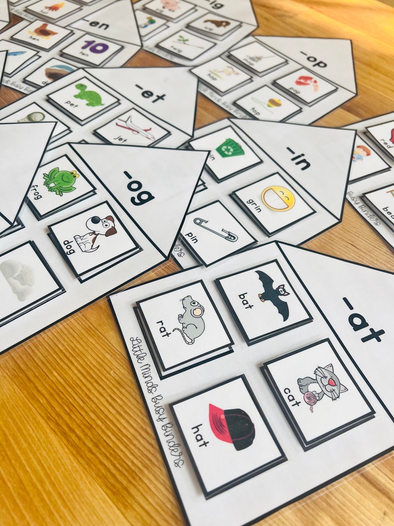 Word Family Activity Set: CVC Rhyming Phonics - Etsy