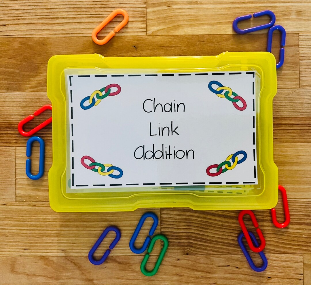 Chain Link Addition Task Box: Montessori Math Activity - Etsy