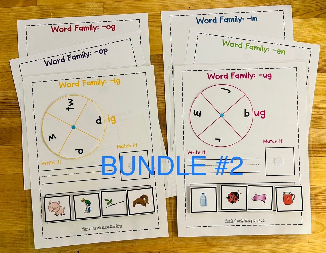 Word Family Activity: Preschool Learning Game (digital Download) - Etsy
