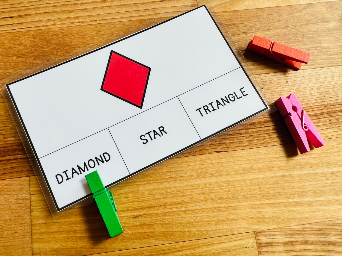 Shape Matching Task Box: Preschool Special Education Activity - Etsy