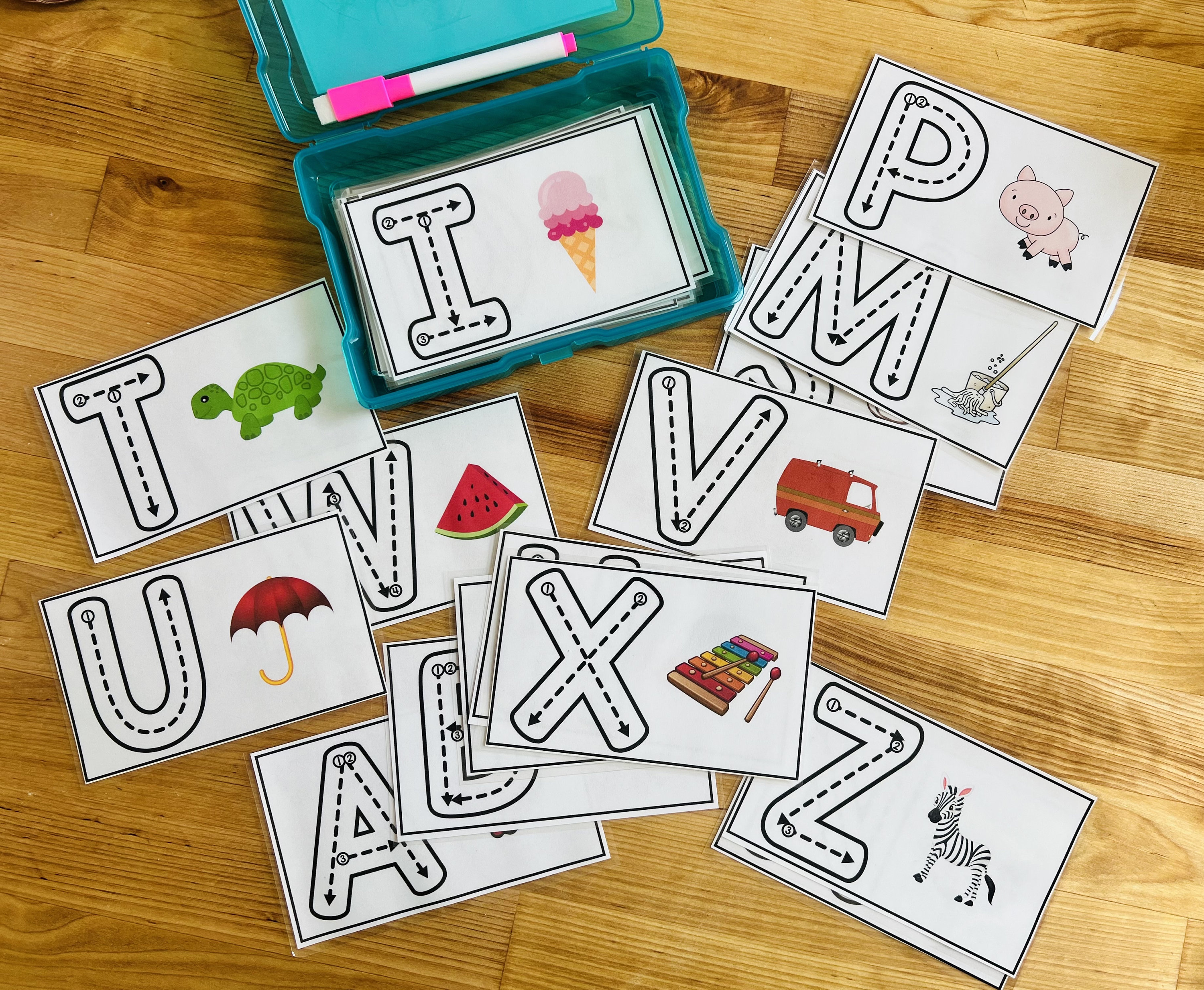 Alphabet Tracing Task Box: Homeschool Kindergarten Letter Practice - Etsy
