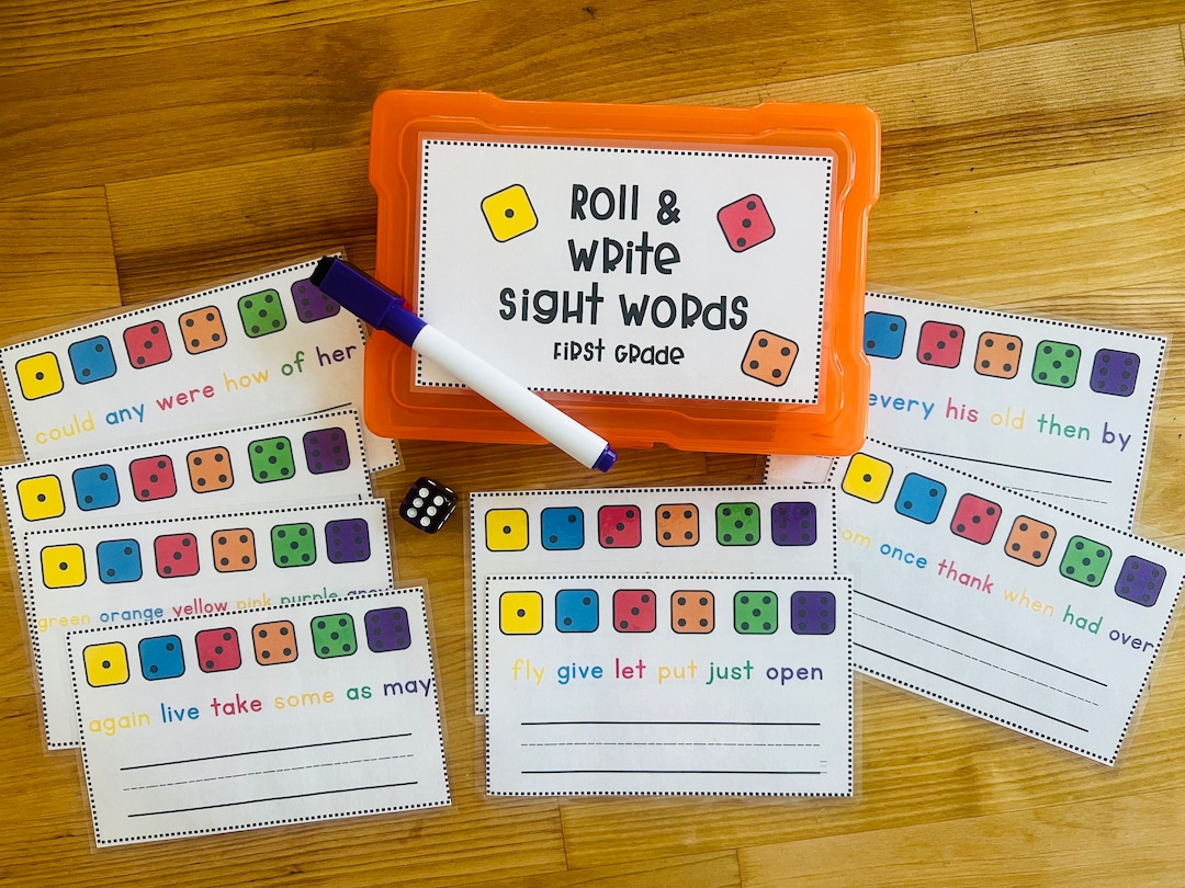 Roll and Write Sight Words 1st Grade, Dolch Sight Words, Sight Word ...