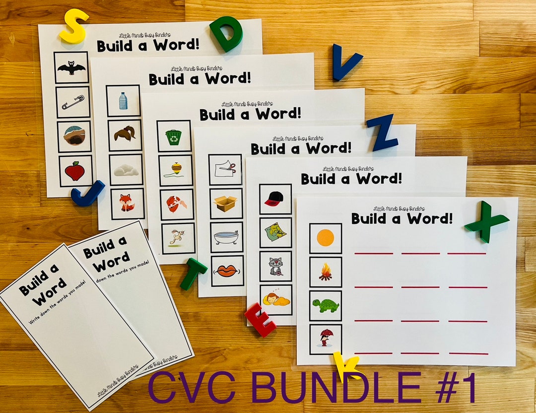 CVC Bundle #1, CVC Word Building Set, Build a Word, CVC - Etsy