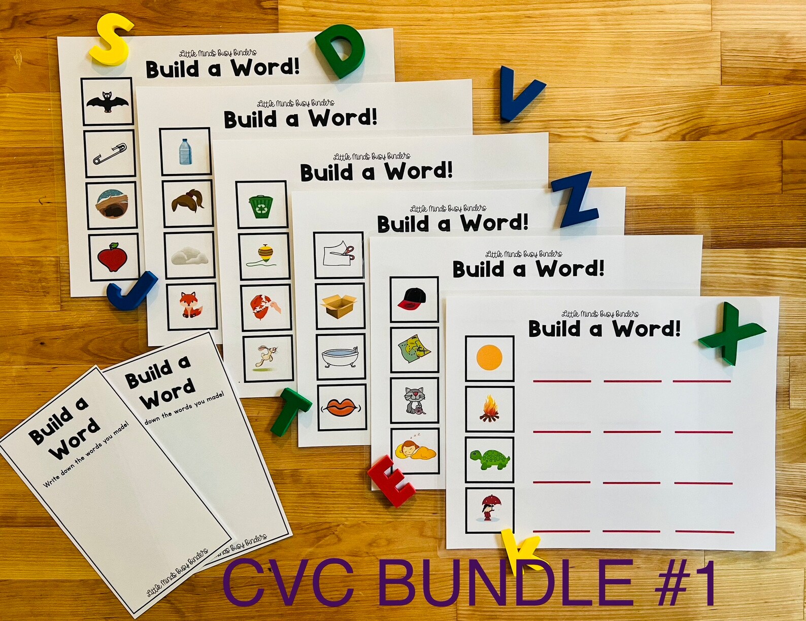 CVC Word Building Set: Phonics Skills (digital Download) - Etsy