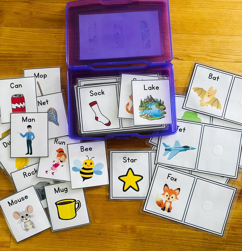 Rhyming Words Task Box: Kindergarten Literacy Activity (digital ...