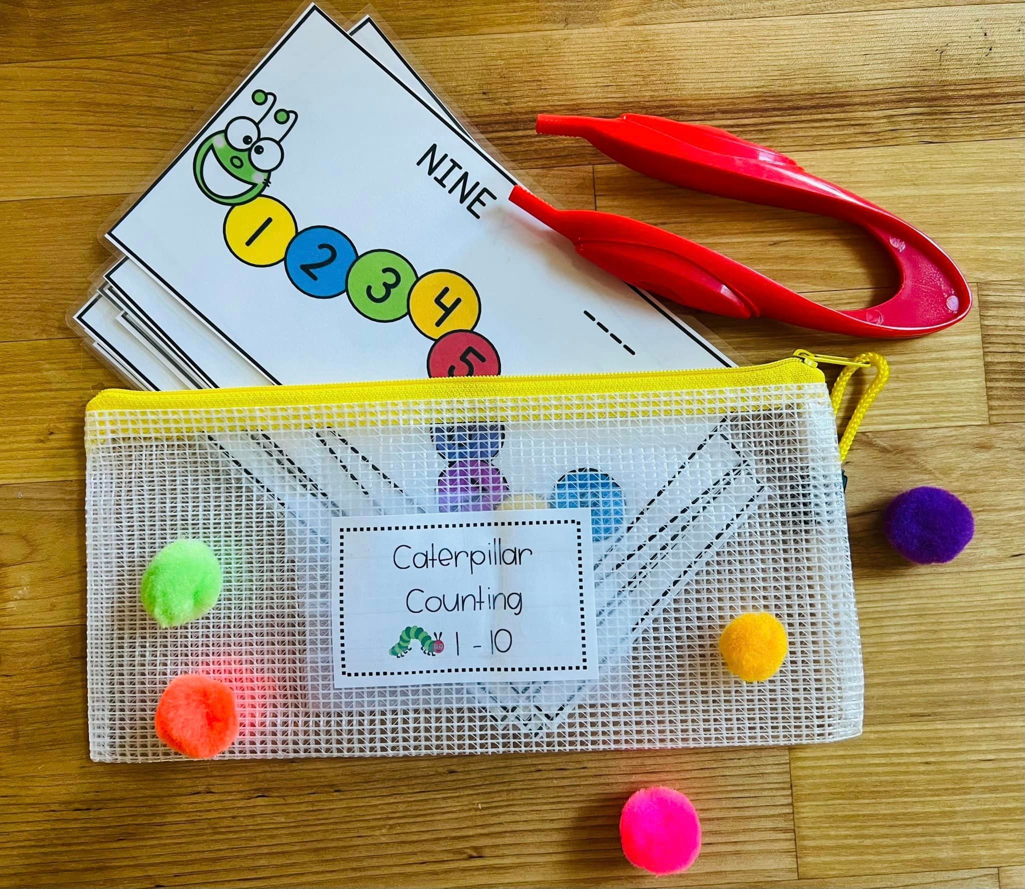 Caterpillar Counting, Number Activity, Counting 1-10, Preschool Math ...