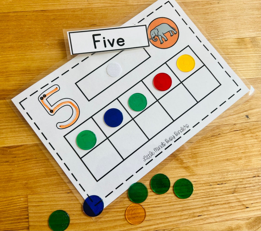 Tens Frame Counting Mat Counting Number Activity Numbers - Etsy