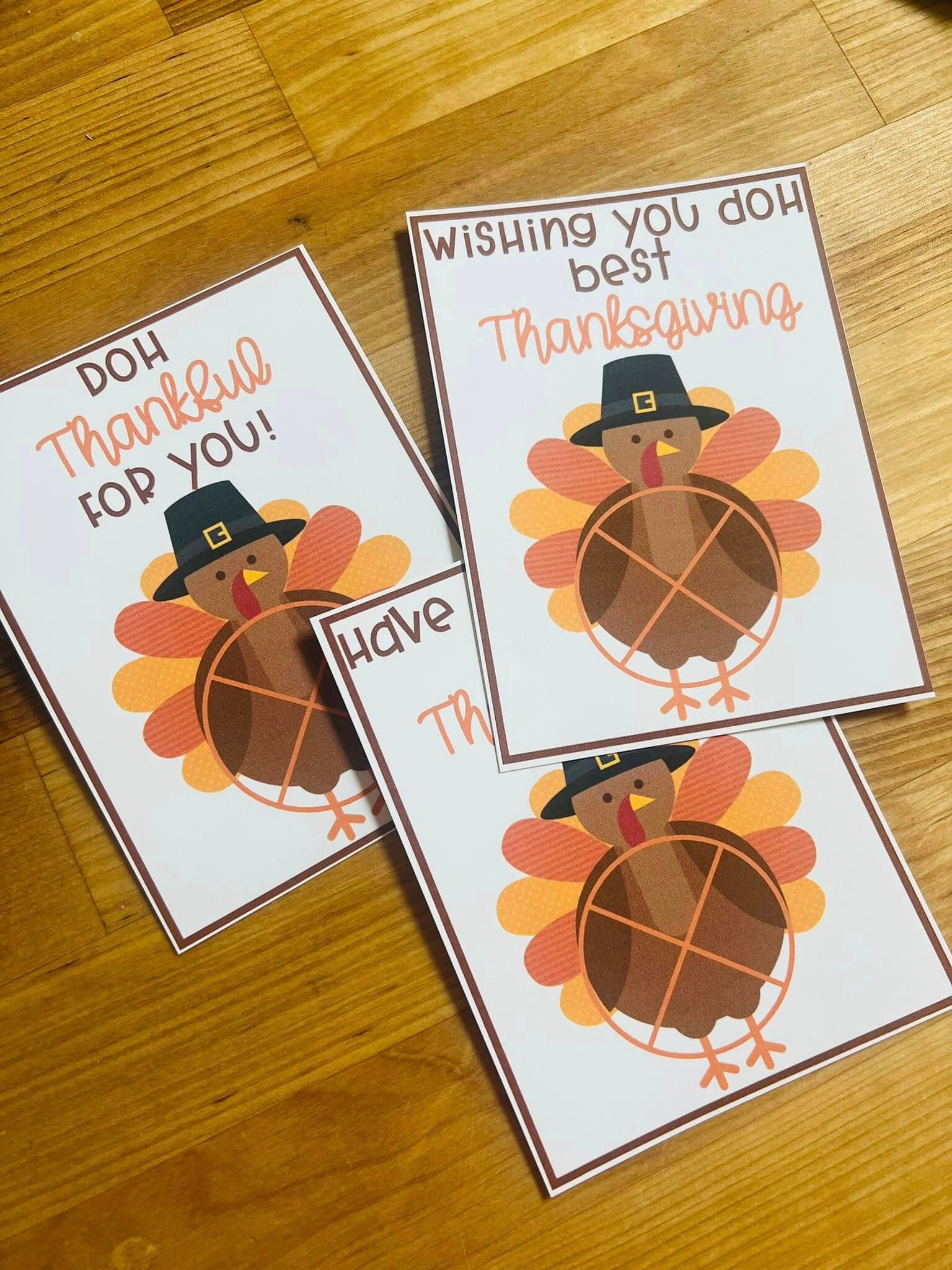 Thanksgiving Playdoh Cards Thanksgiving Class Favor Turkey - Etsy