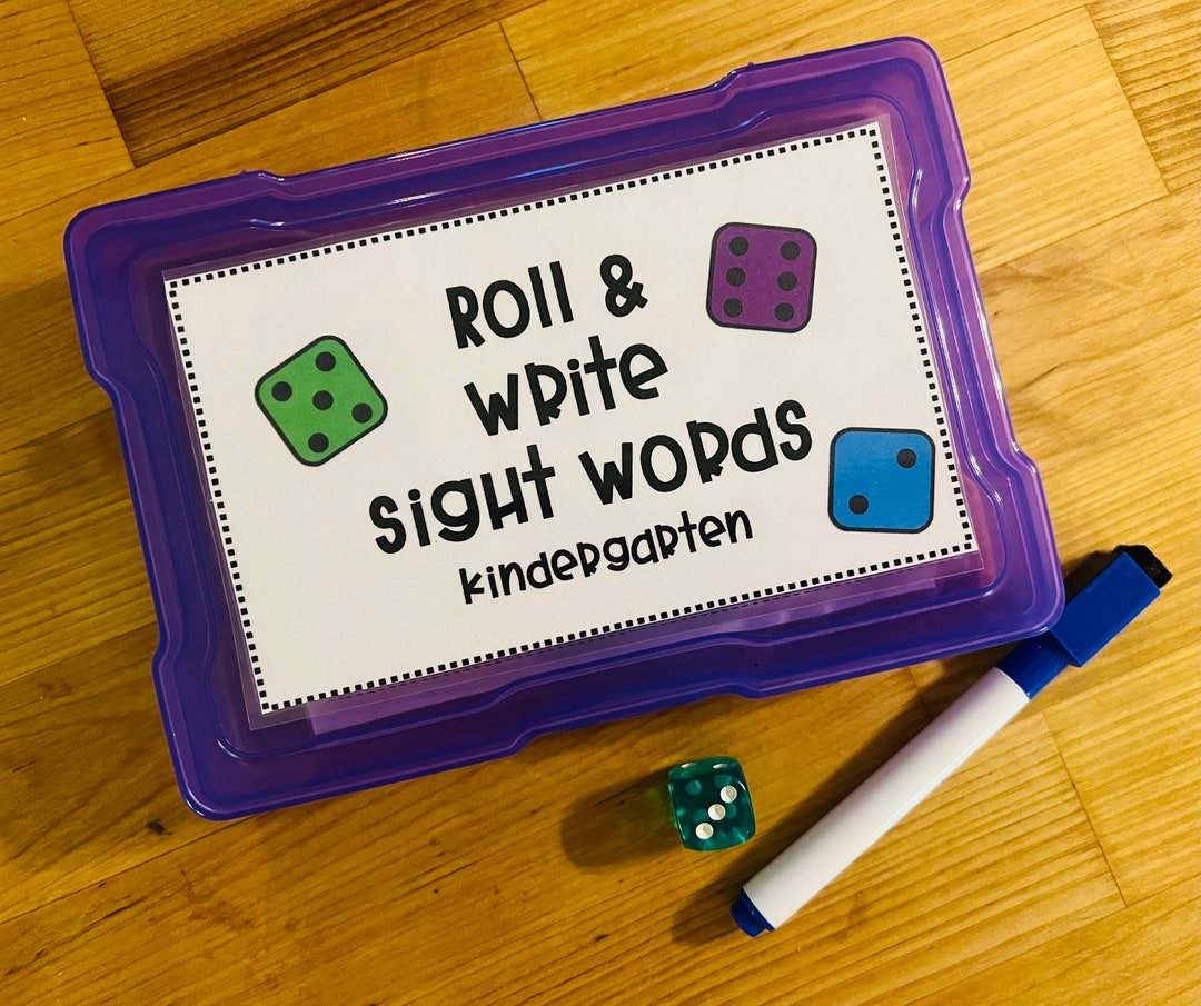 Roll and Write Sight Words Kindergarten, Dolch Sight Words, Sight Word ...