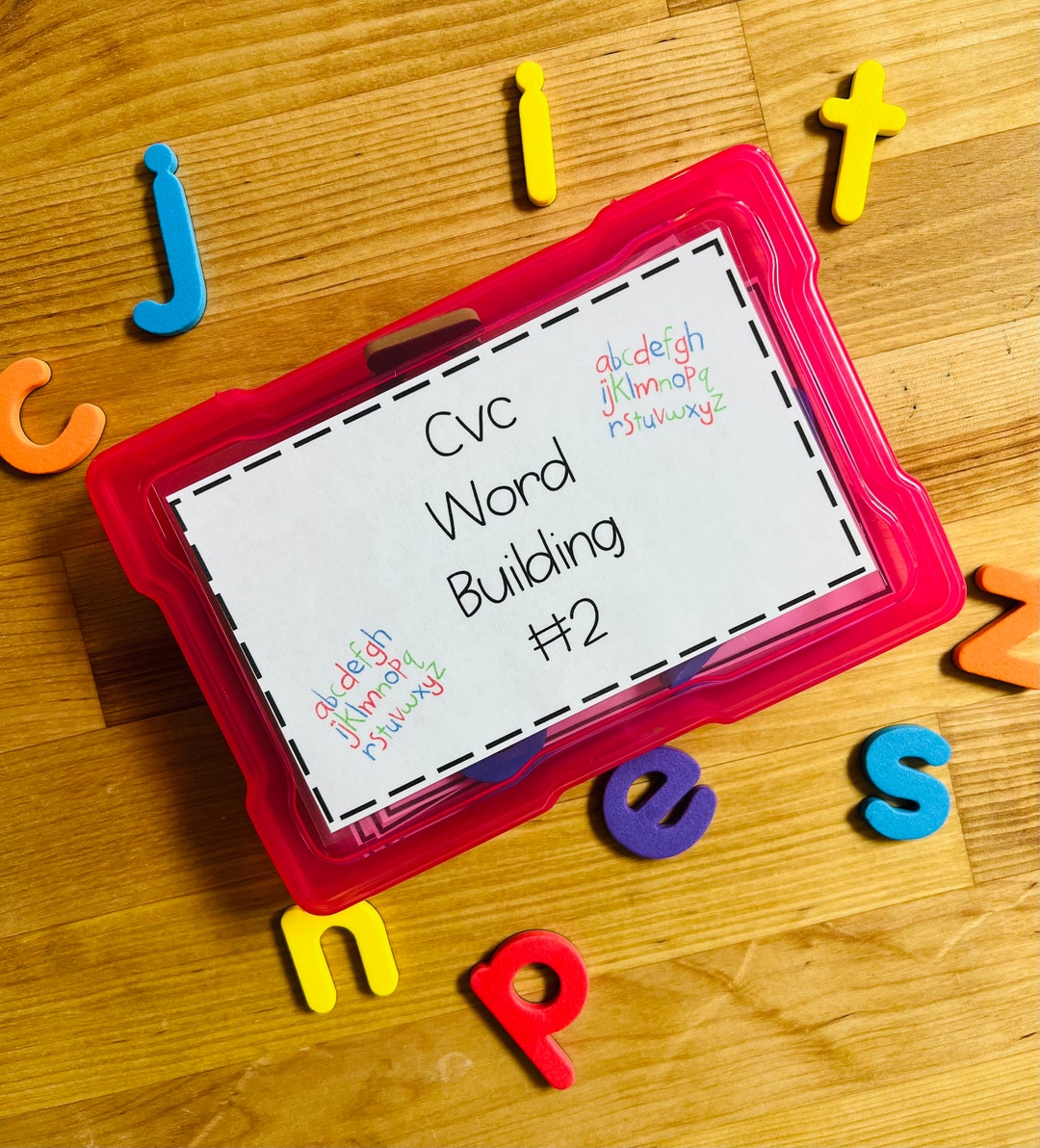 CVC Word Building Task Box: Early Literacy Activity - Etsy