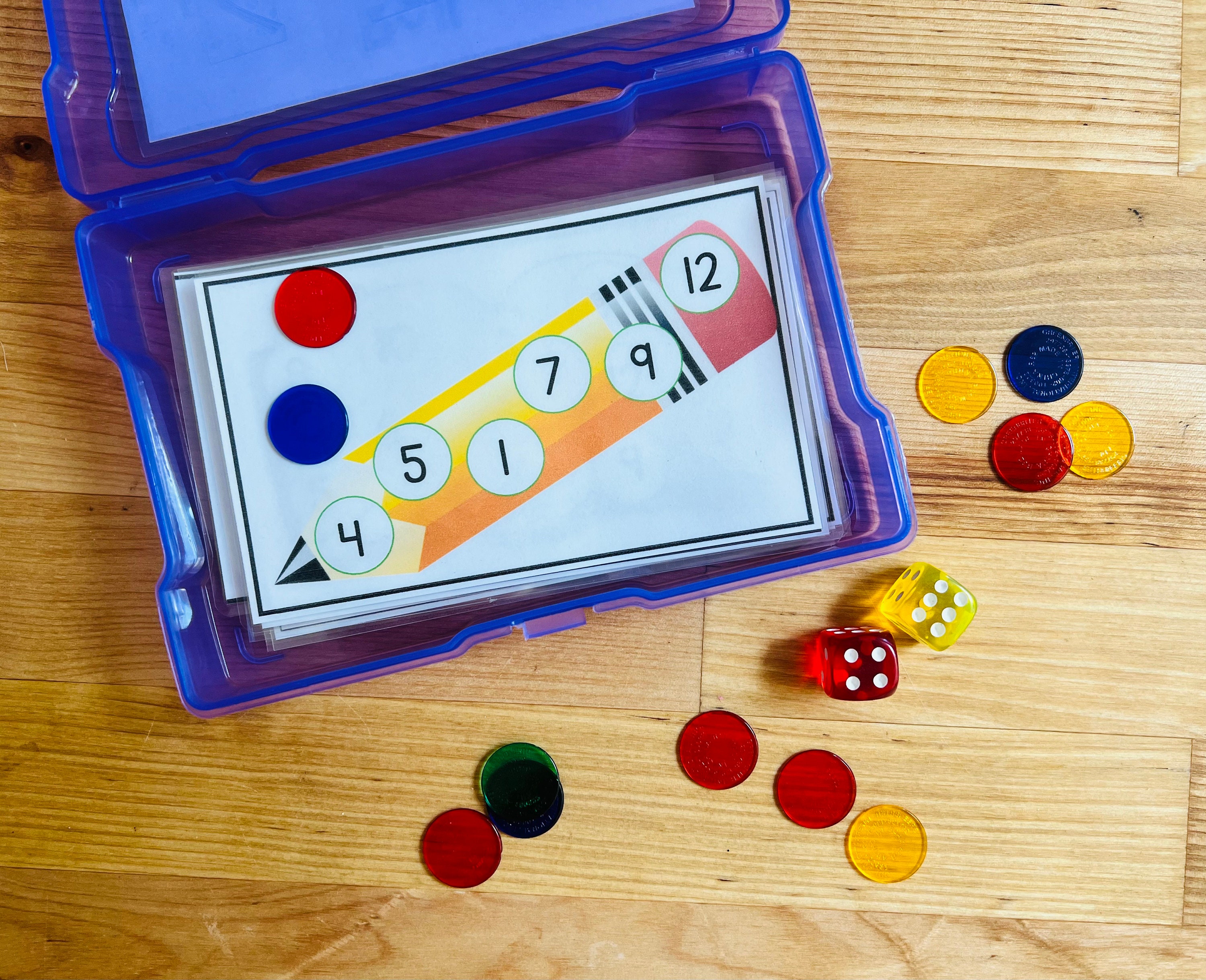 Roll and Cover Task Box Number Kindergarten Numbers Task Box Homeschool ...