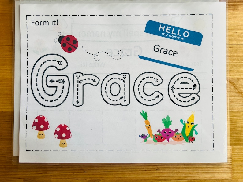 Garden Pre-k Busy Book: Laminated Learning Binder - Etsy