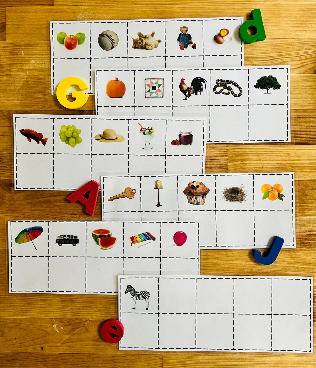 Beginning Sounds Letter Matching Cards, Letter Sounds, Matching ...