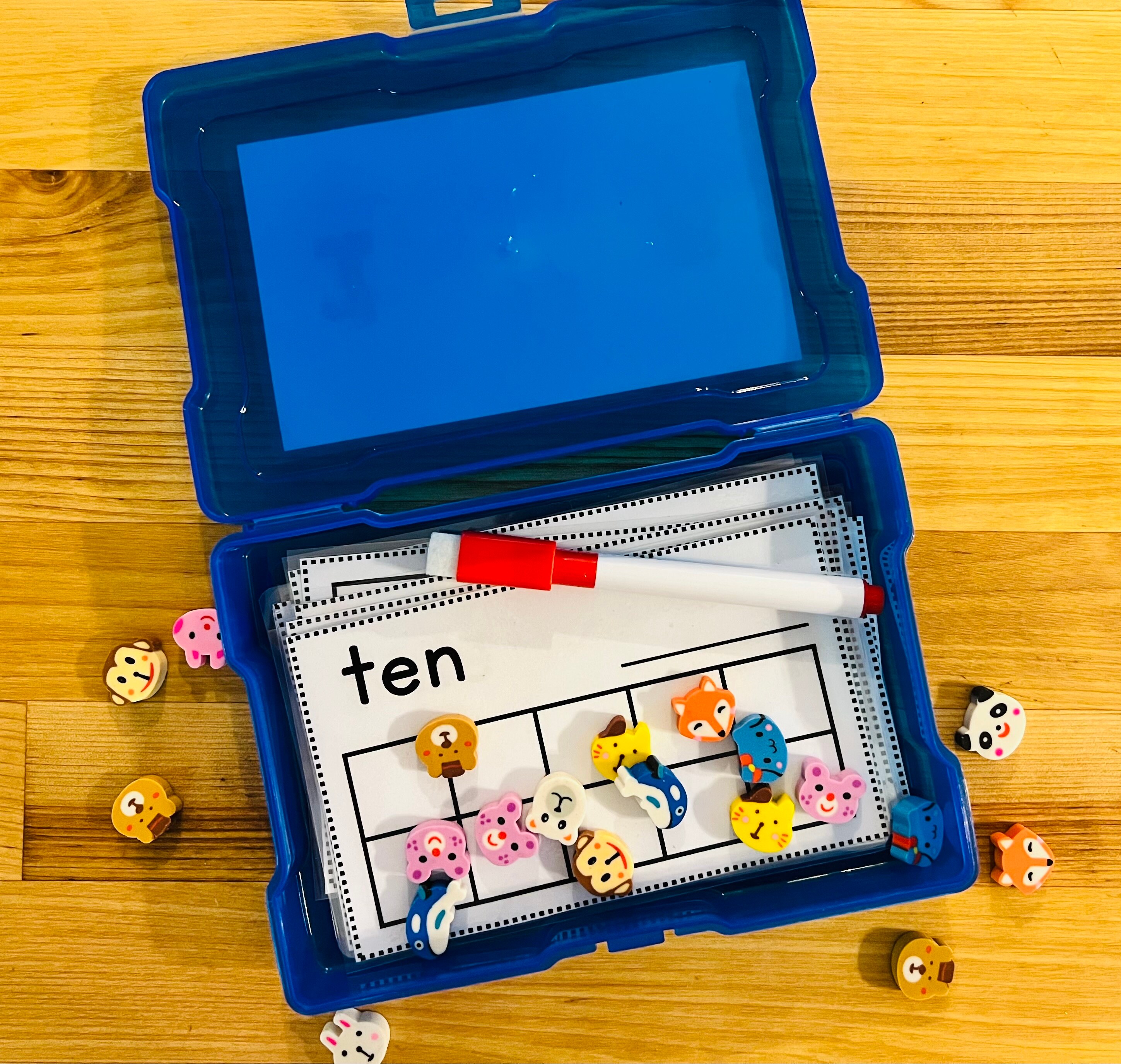 Tens Frame Task Box Kindergarten Counting Task Box Homeschool First ...
