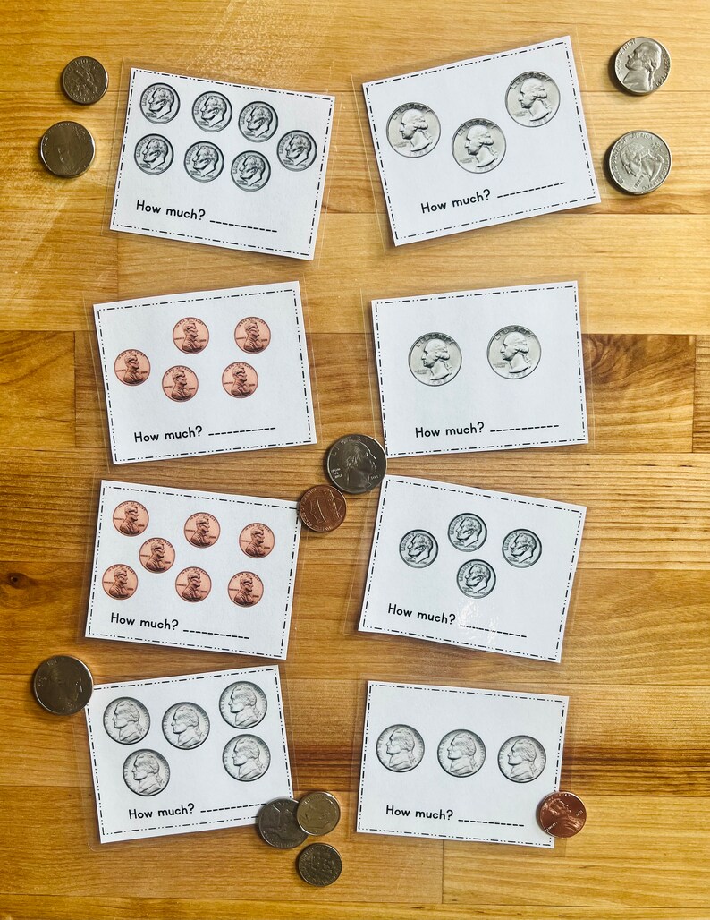 Money Math Cards, Counting Money, Math Task Cards, First Grade Math ...