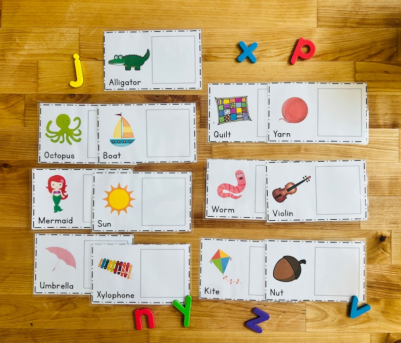 Beginning Sounds Letter Match Task Box: Kindergarten Homeschool ...