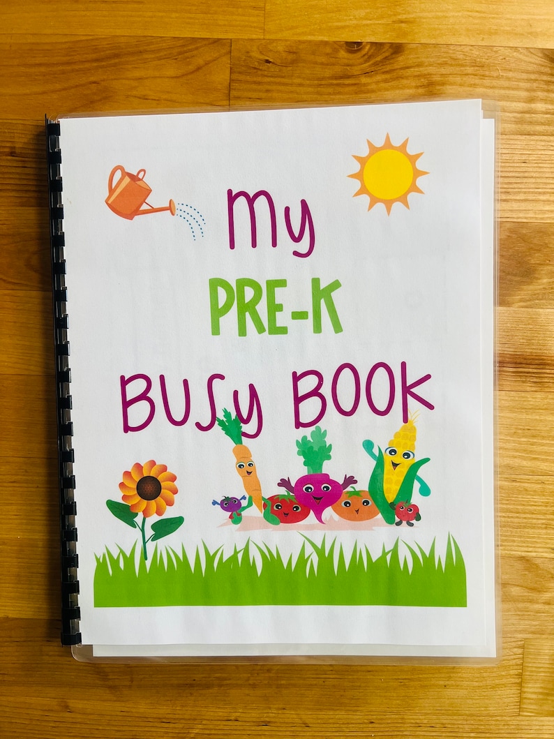 Garden Pre-k Busy Book: Laminated Learning Binder - Etsy