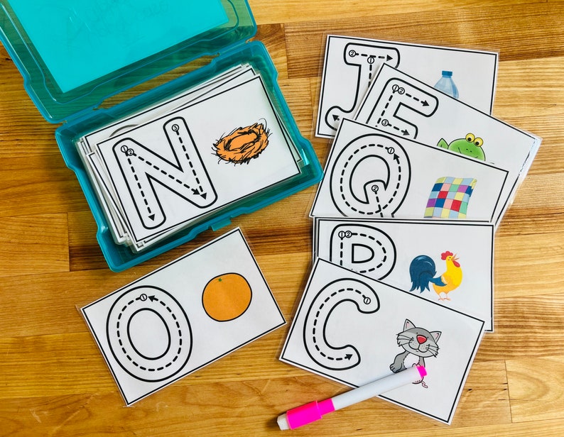 Uppercase Alphabet Tracing Task Box Letter Tracing Alphabet Tracing ...