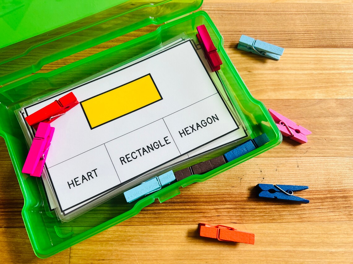 Shape Matching Task Box: Preschool Special Education Activity - Etsy