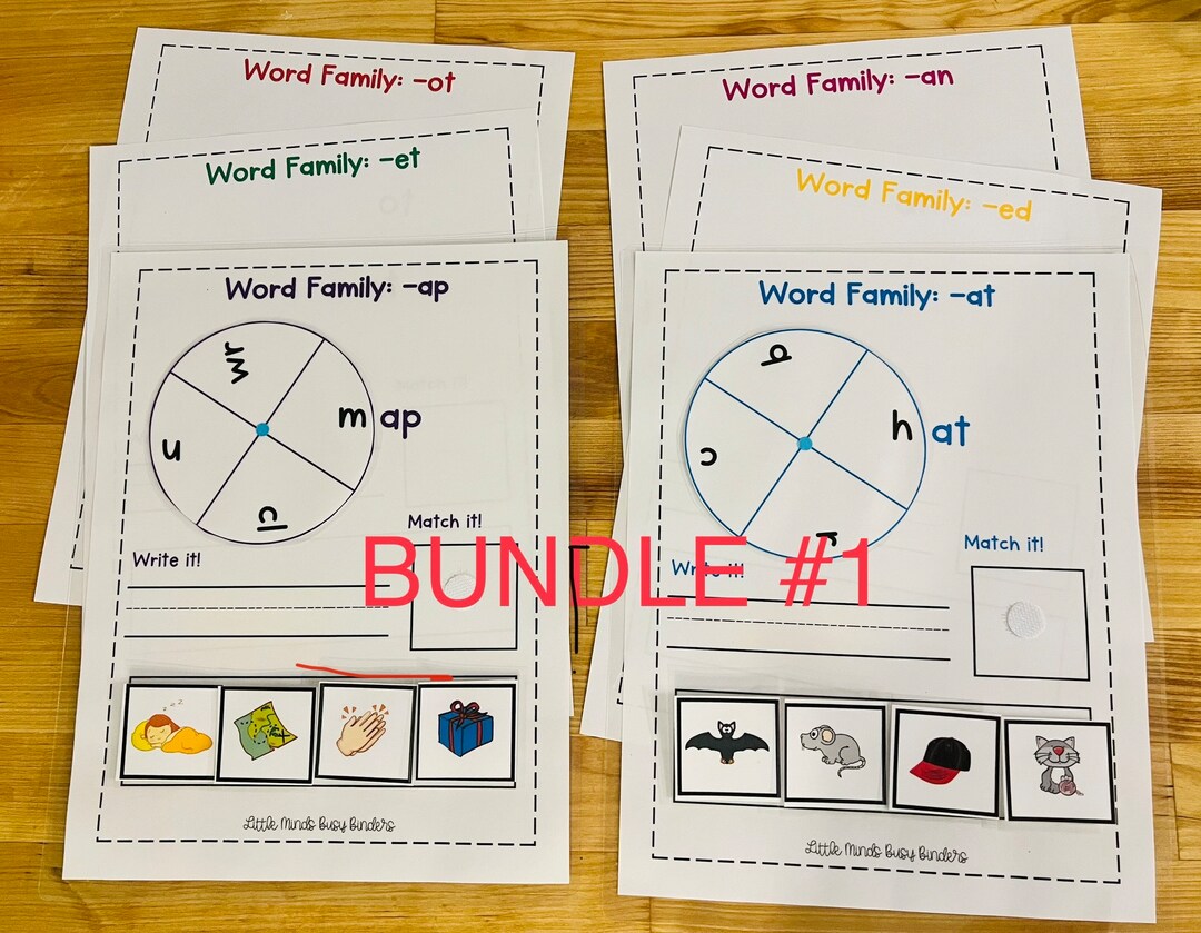 Word Family Activity, Word Families, Preschool Activity, Word Activity ...