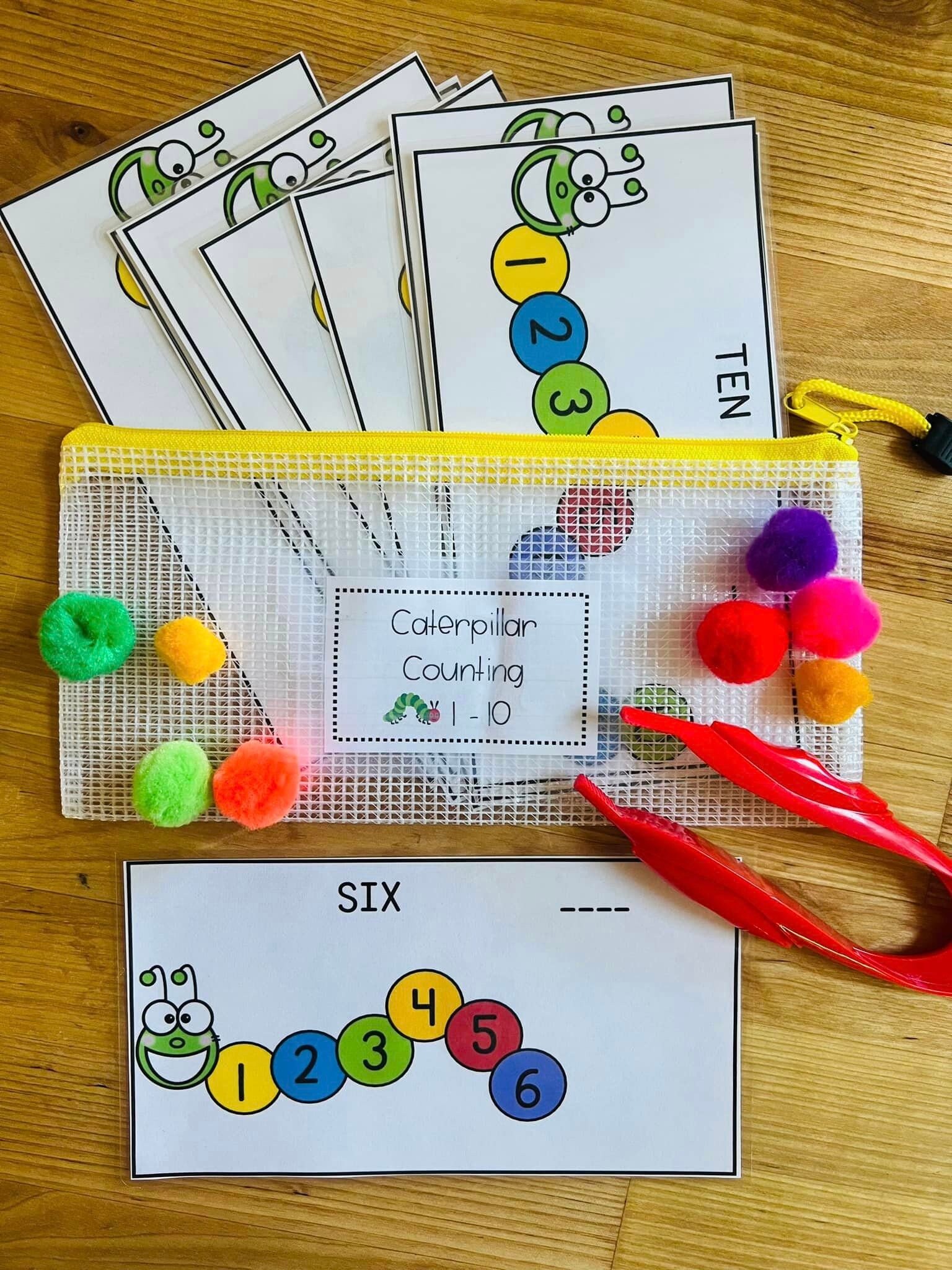 Caterpillar Counting Number Activity Counting 1-10 - Etsy