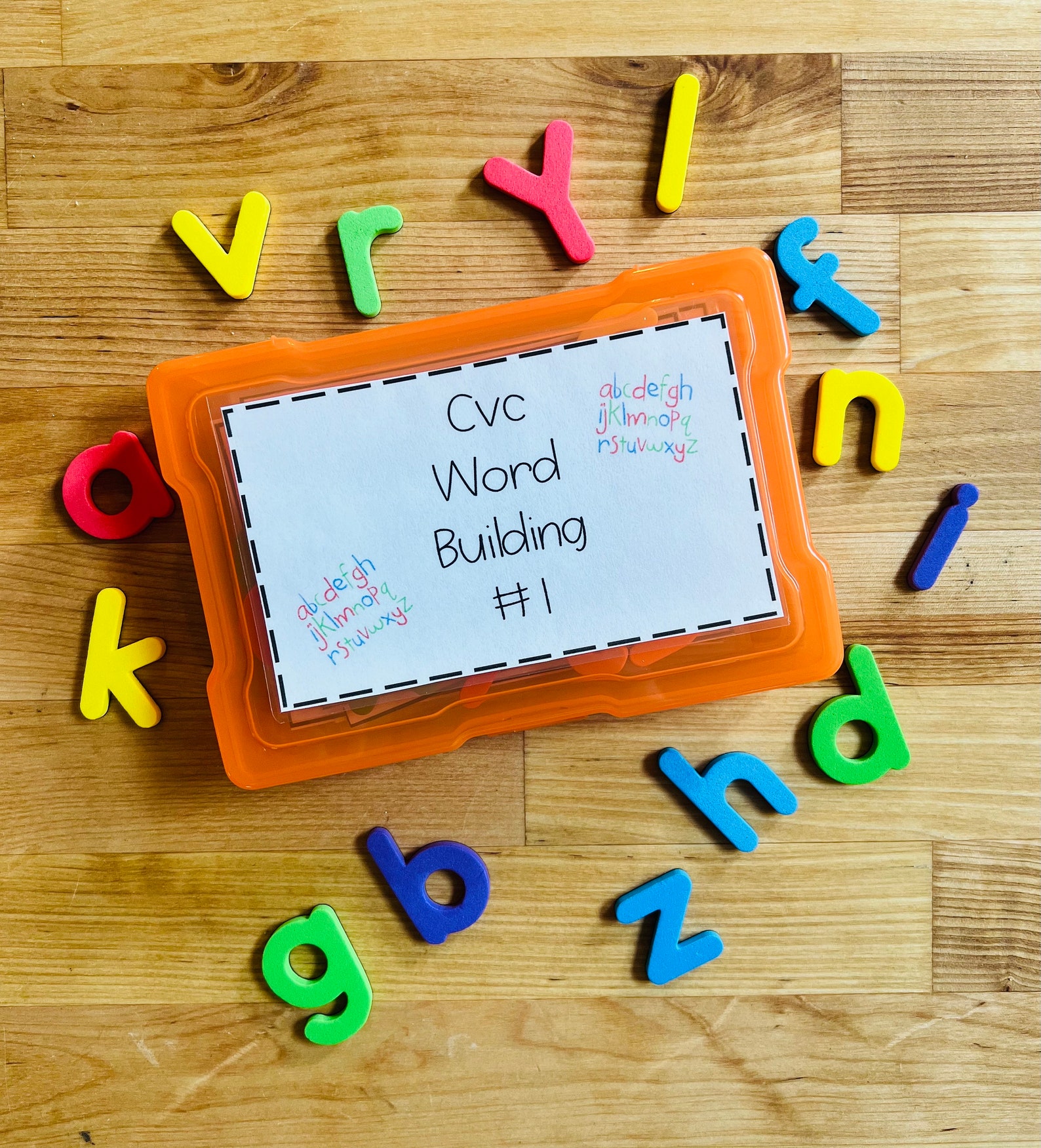CVC Word Building Task Box Kindergarten Word Building Task Box ...