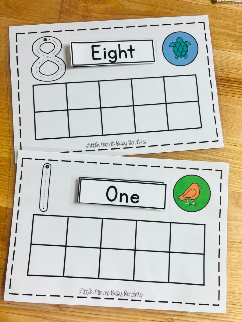 Tens Frame Counting Mat Counting Number Activity Numbers - Etsy