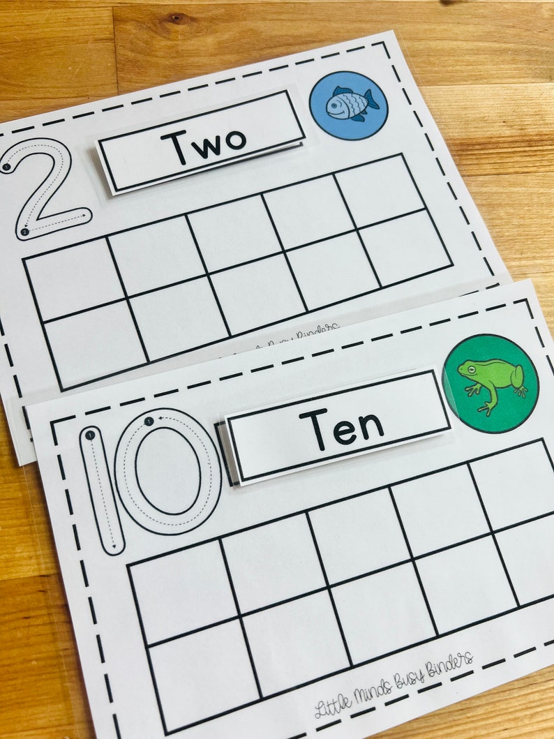 Tens Frame Counting Mat Counting Number Activity Numbers - Etsy
