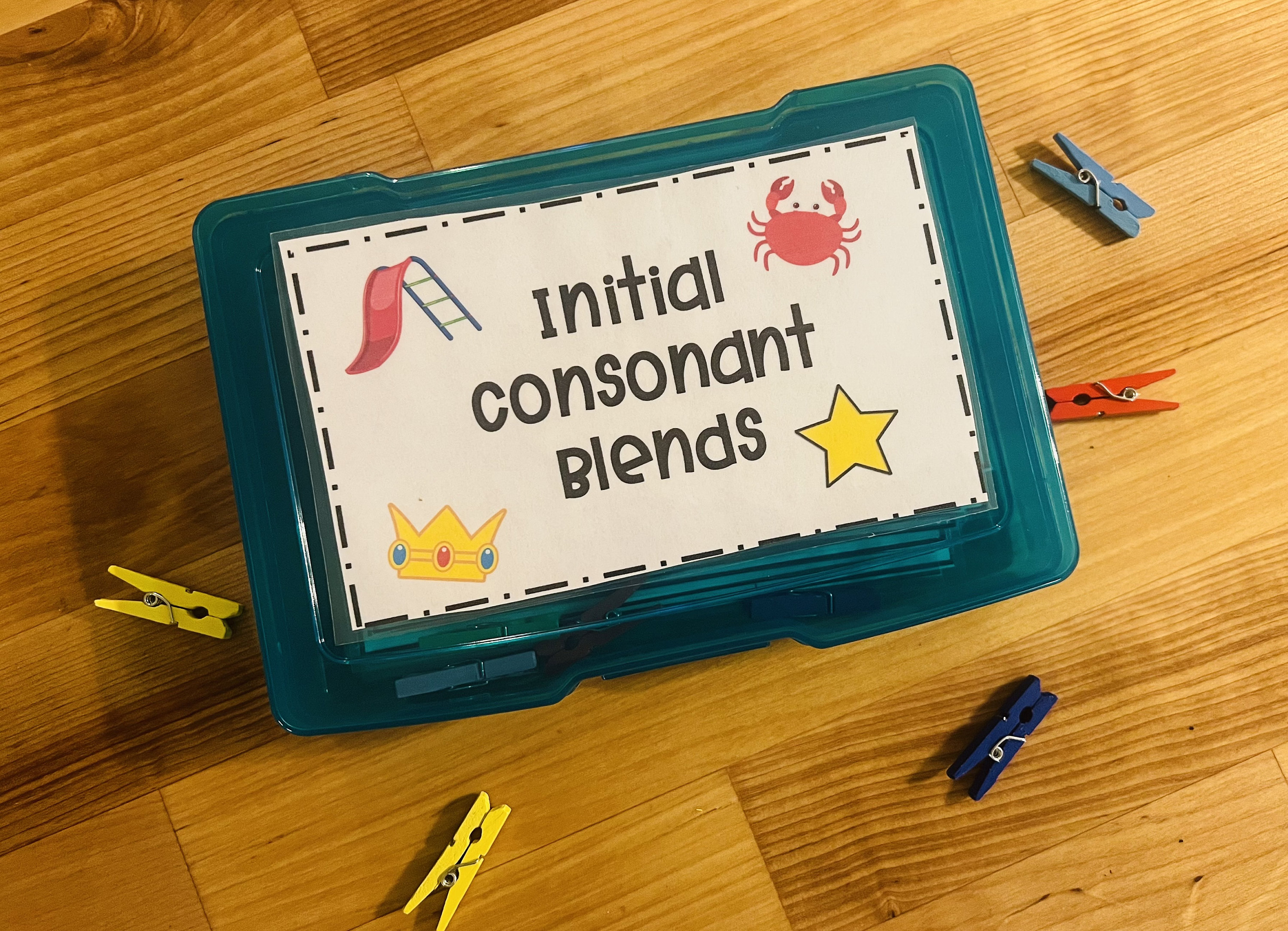 Initial Consonant Blends Task Box, Kindergarten Phonics, Phonics Task ...
