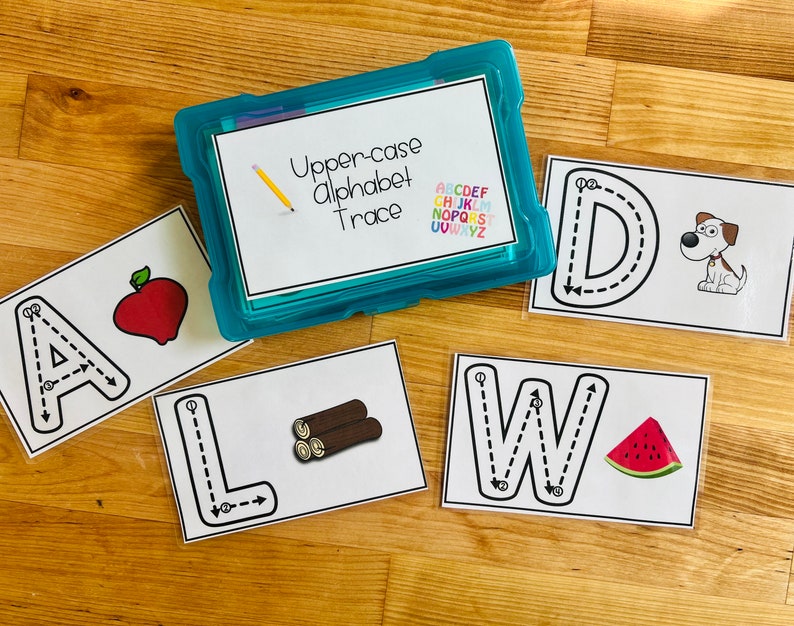 Alphabet Tracing Task Box: Homeschool Kindergarten Letter Practice - Etsy