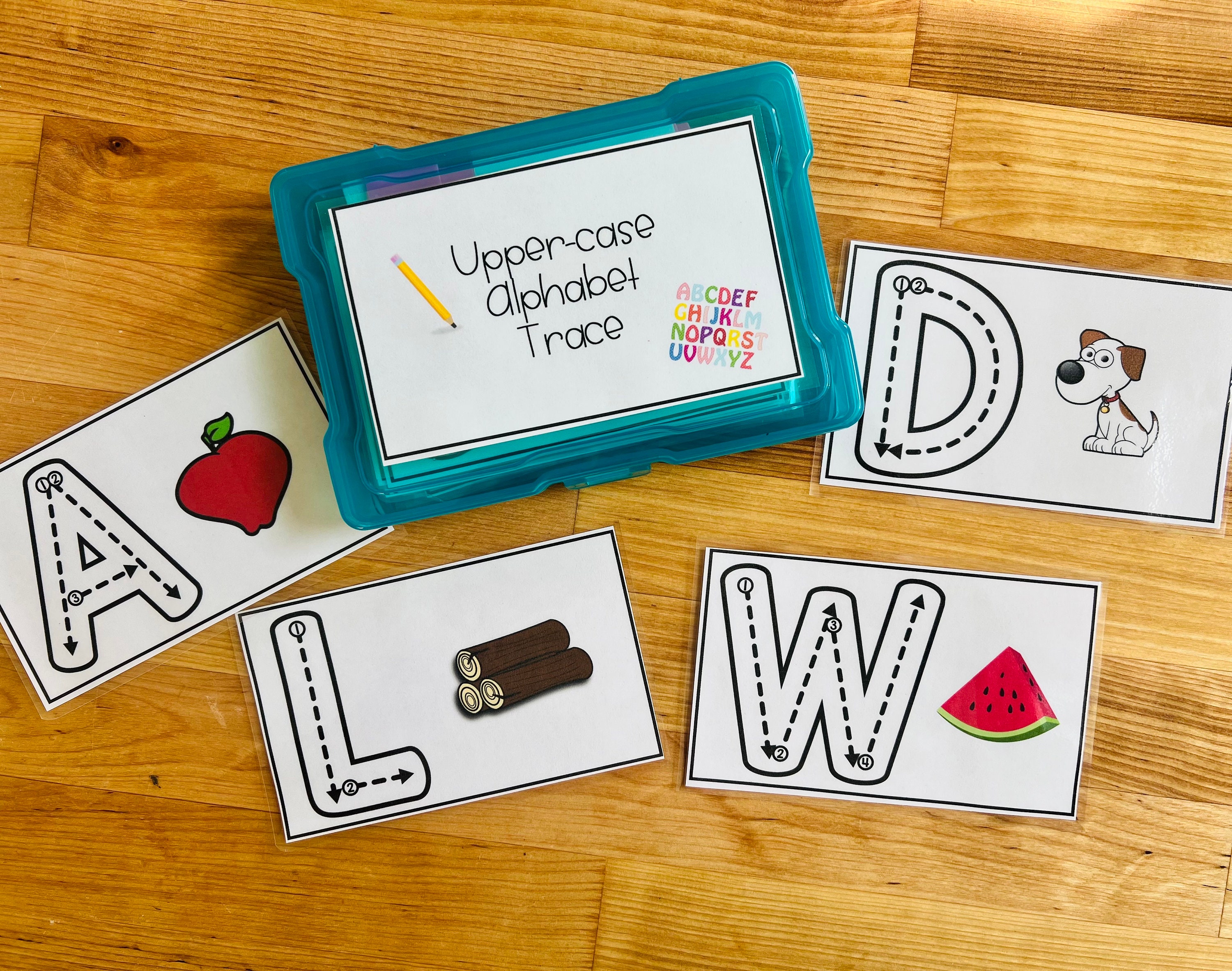 Alphabet Tracing Task Box: Homeschool Kindergarten Letter Practice - Etsy