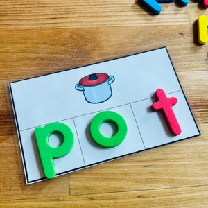 CVC Word Building Task Box Kindergarten Word Building Task Box ...